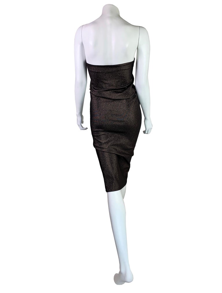 Gucci by Tom Ford Spring 1997 Metallic Tube Dress from the Show at 1stDibs