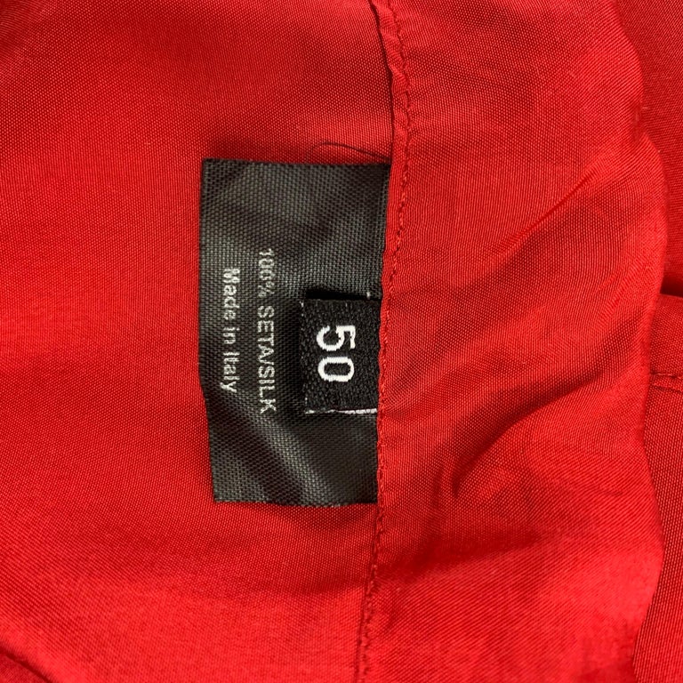 Gucci By Tom Ford Ss 2001 Size 34 Red Silk Drawstring Wide Leg Karate