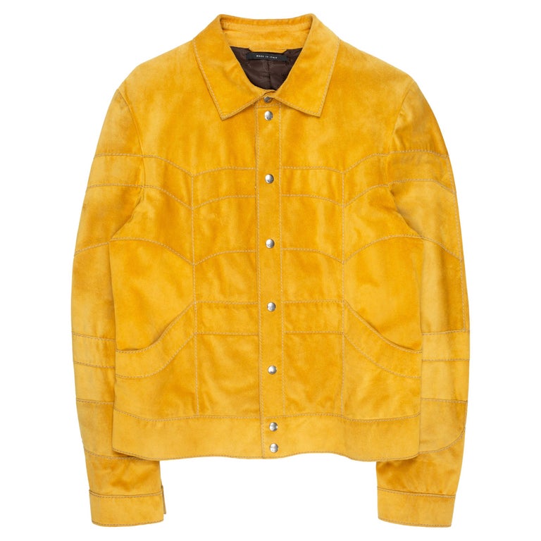 Gucci by Tom Ford SS2004 Paneled Suede Jacket at 1stDibs