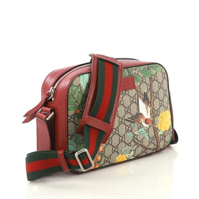 Gucci Camera Shoulder Bag Tian Print GG Coated Canvas Medium at 1stDibs