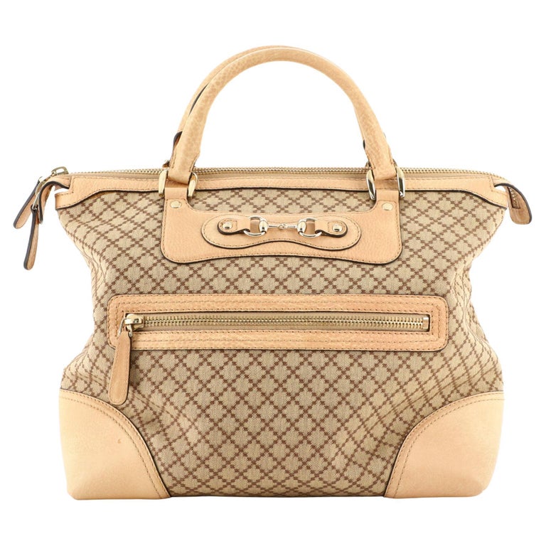 Gucci Catherine Tote Diamante Canvas with Leather Large For Sale at 1stDibs