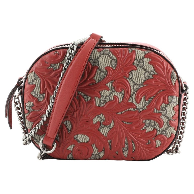 Gucci Chain Crossbody Bag Arabesque GG Coated Canvas Mini at 1stDibs