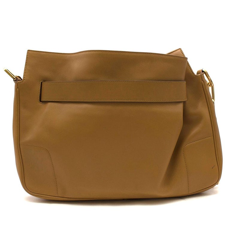 Gucci Chain Link Tan Leather Shoulder Bag For Sale at 1stDibs