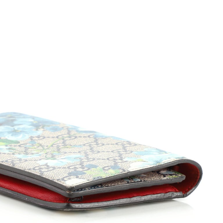 Gucci Chain Wallet Blooms Print GG Coated Canvas at 1stDibs