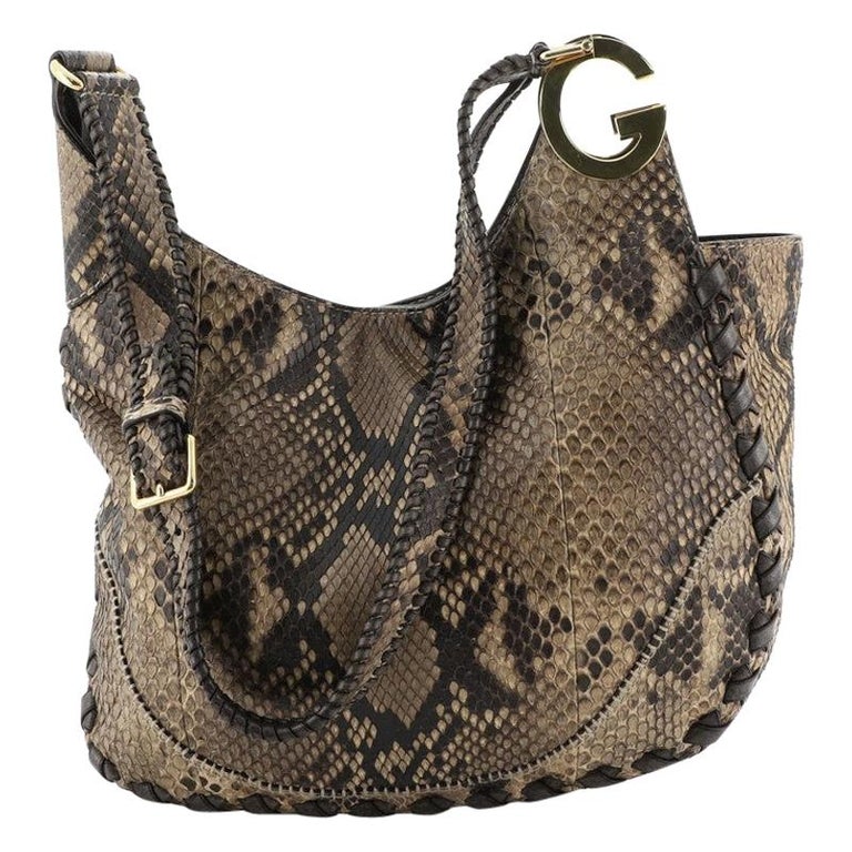 Gucci Charlotte Hobo Python Medium at 1stDibs