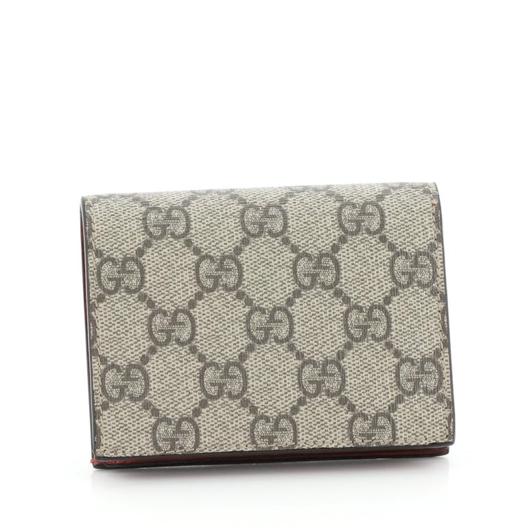 Gucci Cherries Flap Card Case GG Coated Canvas at 1stDibs