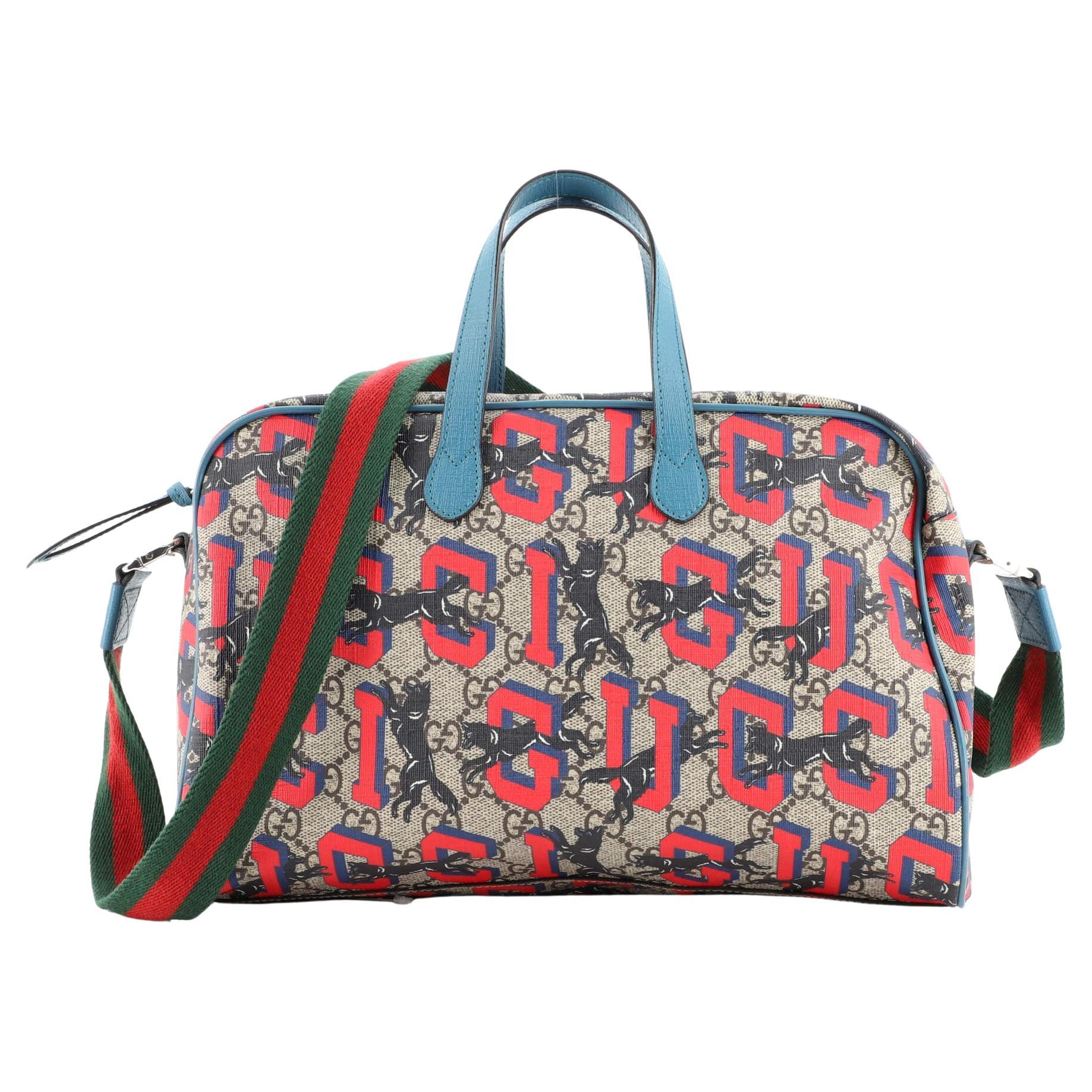 Gucci Technical Duffle Bag Techno Canvas Large at 1stDibs