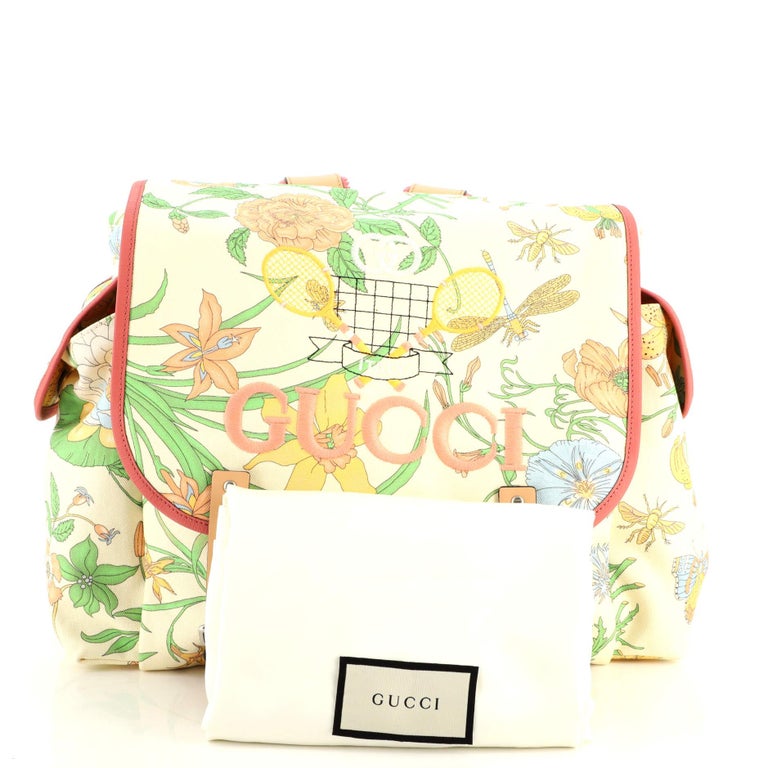 Gucci Children's Flap Backpack Flora Canvas at 1stDibs