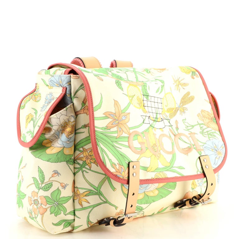 Gucci Children's Flap Backpack Flora Canvas at 1stDibs
