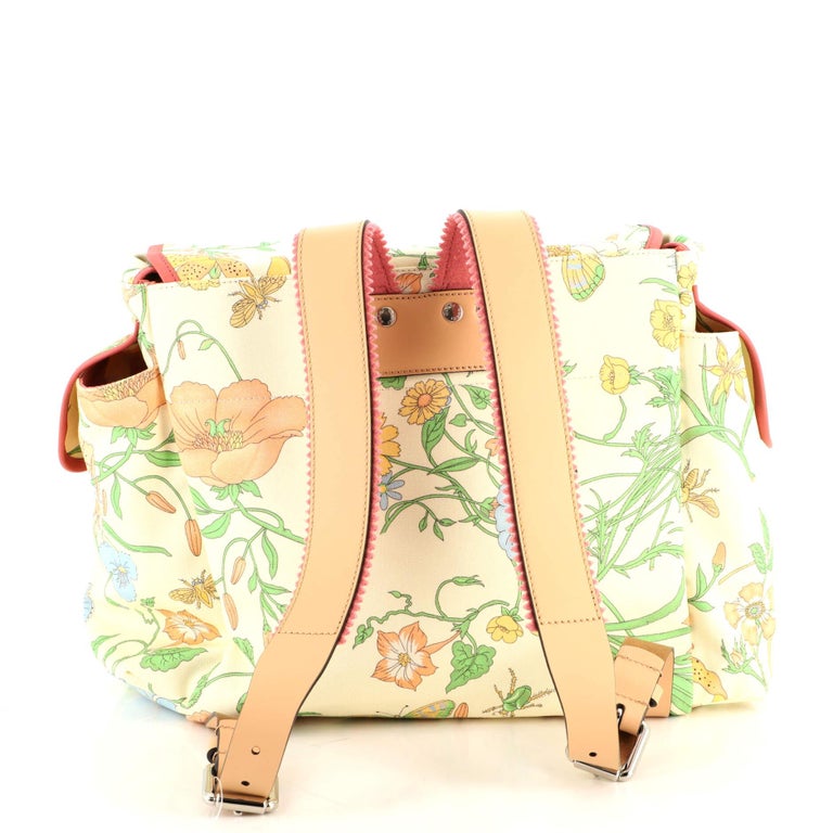 Gucci Children's Flap Backpack Flora Canvas at 1stDibs