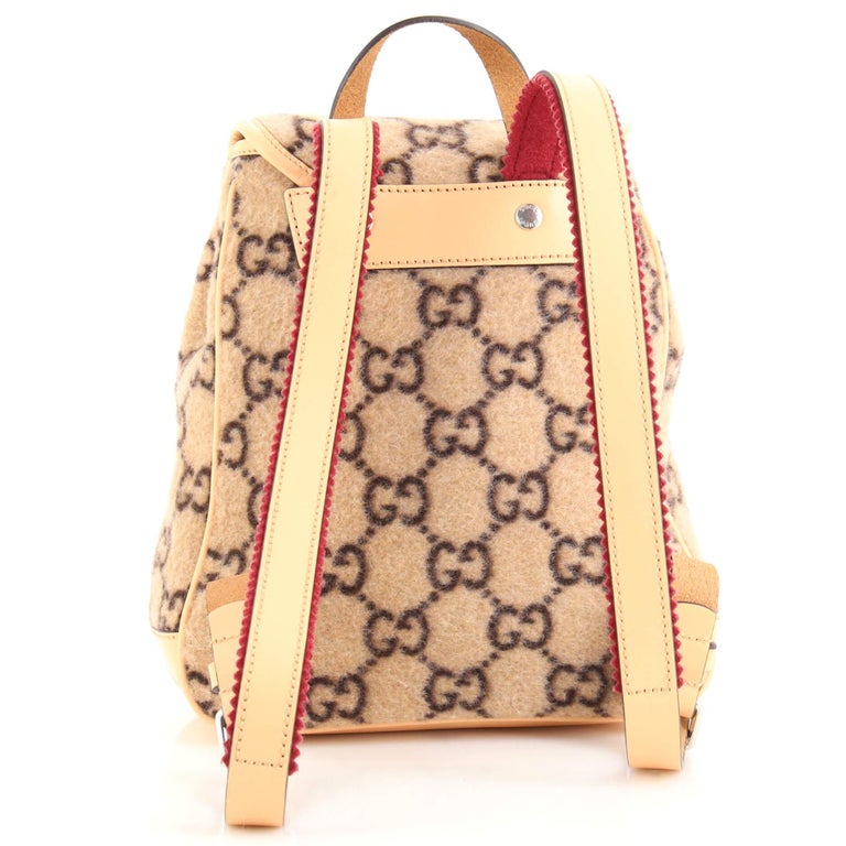 Gucci Children's Pocket Flap Backpack GG Wool For Sale at 1stDibs