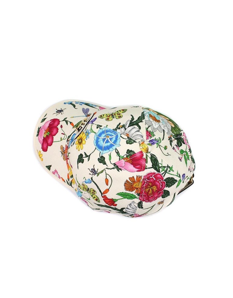 Gucci Claudia Flora Floral Hat For Sale at 1stDibs