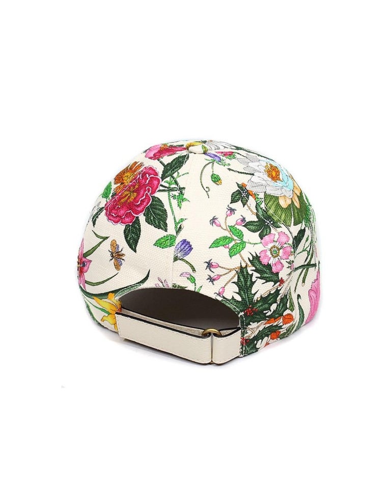 Gucci Claudia Flora Floral Hat For Sale at 1stDibs