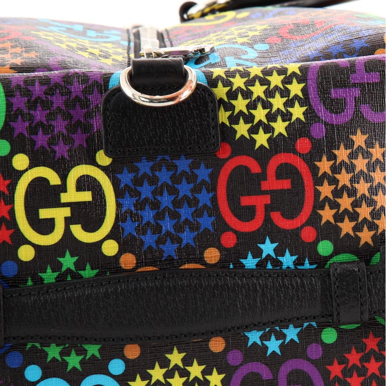 Gucci Convertible Duffle Backpack Psychedelic Print GG Coated Canvas ...