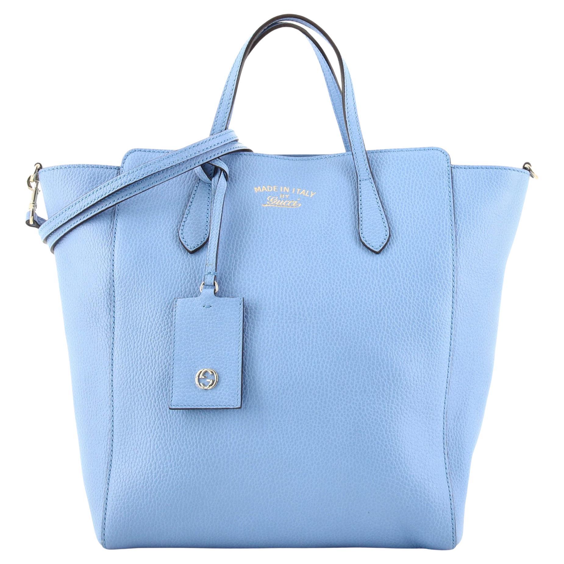 Gucci Teal Guccissima Twins Medium 867623 Blue Leather Tote For Sale at ...