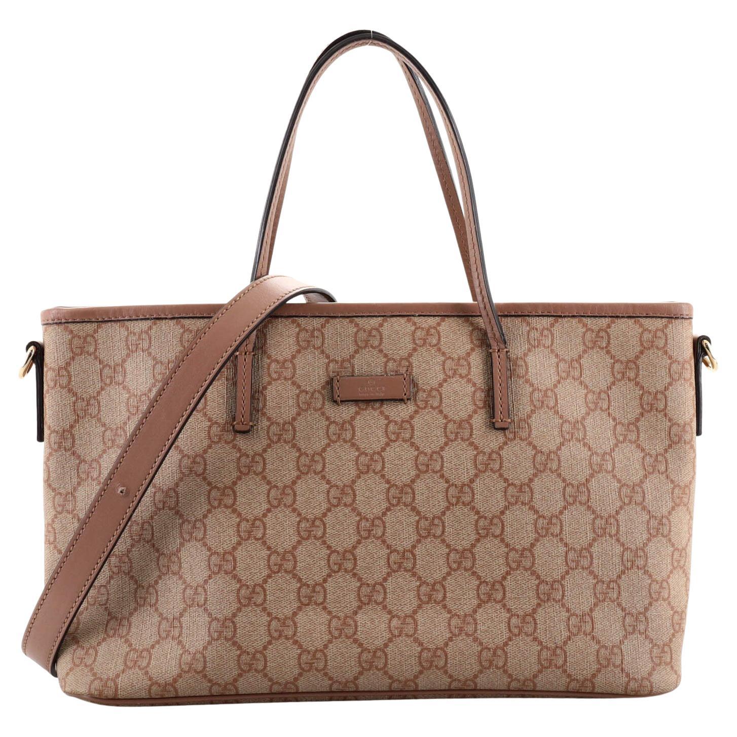 Gucci Beige/Brown GG Canvas and Leather Large Positano Scarf Tote For ...
