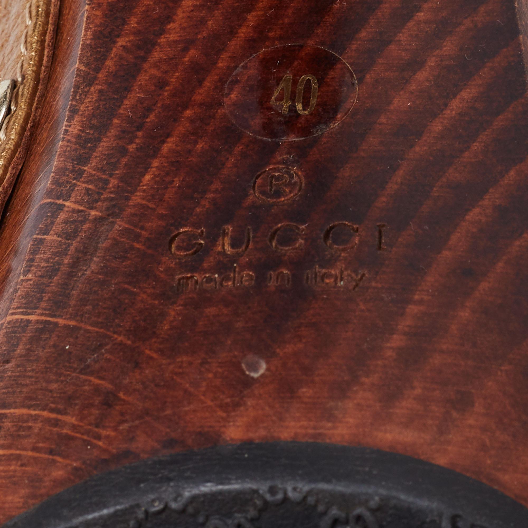 Gucci Copper Leather Icon Bit Clog Sandals Size 40 at 1stDibs | copper ...