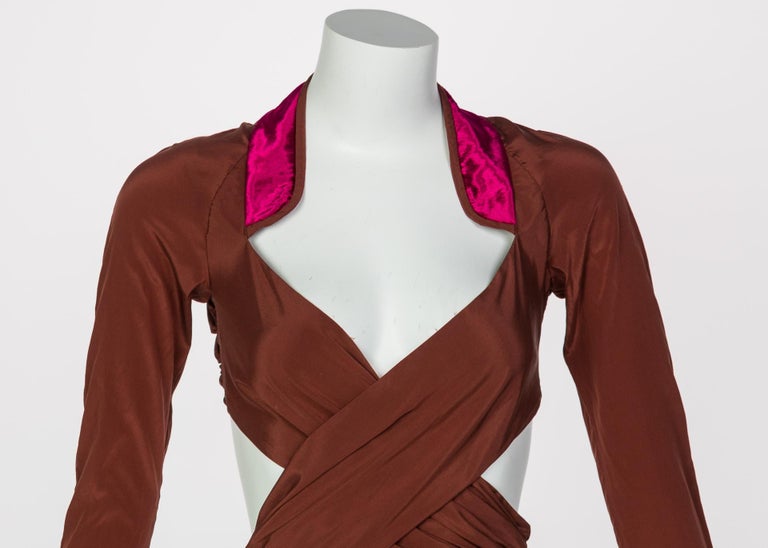 Gucci Copper Silk Cut Out Dress Runway , 2005 at 1stDibs | copper silk ...