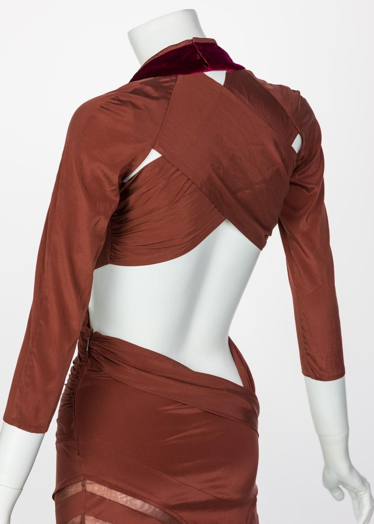 Gucci Copper Silk Cut Out Dress Runway , 2005 at 1stDibs | copper silk ...