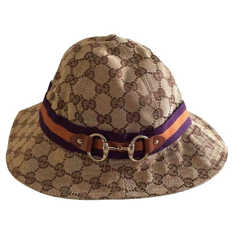 Gucci Cotton Hat in Multicolour at 1stDibs