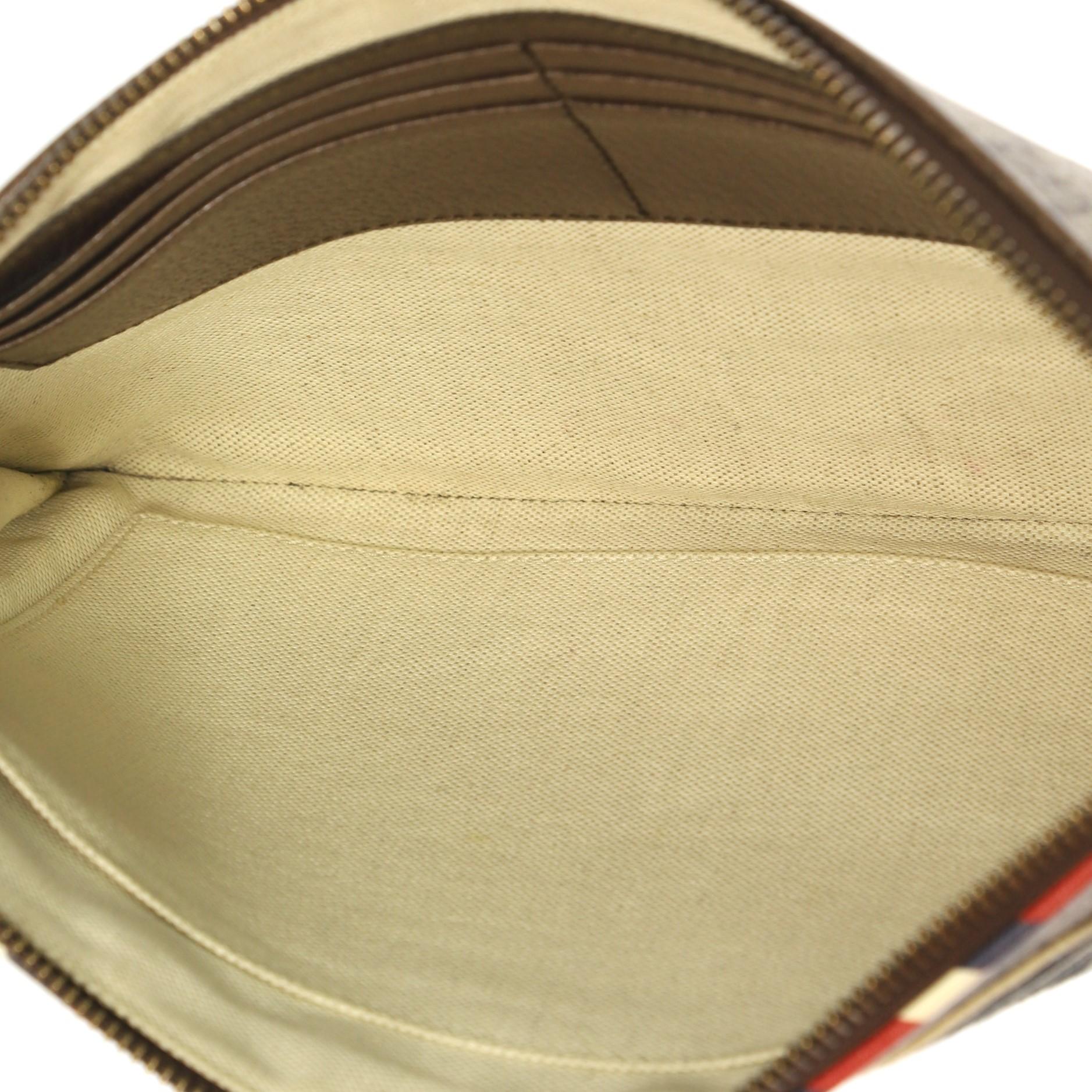 Gucci Courrier Pouch GG Coated Canvas with Applique at 1stDibs