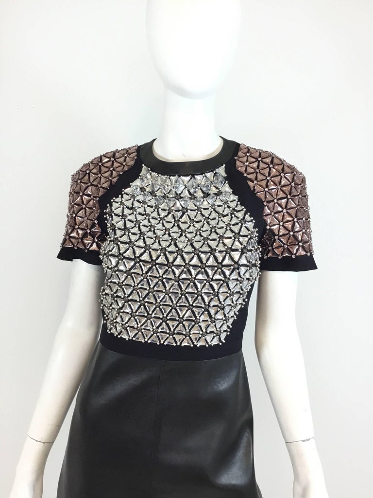 Gucci Couture Embellished Leather Dress, Winter 2014 - 5 at 1stDibs
