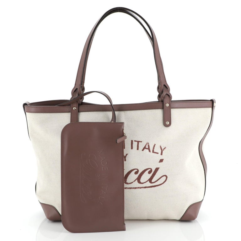 Gucci Craft Tote Canvas Medium at 1stDibs
