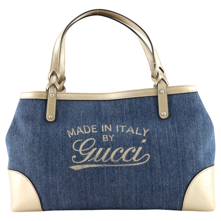 Gucci Craft Tote Denim Medium For Sale at 1stDibs