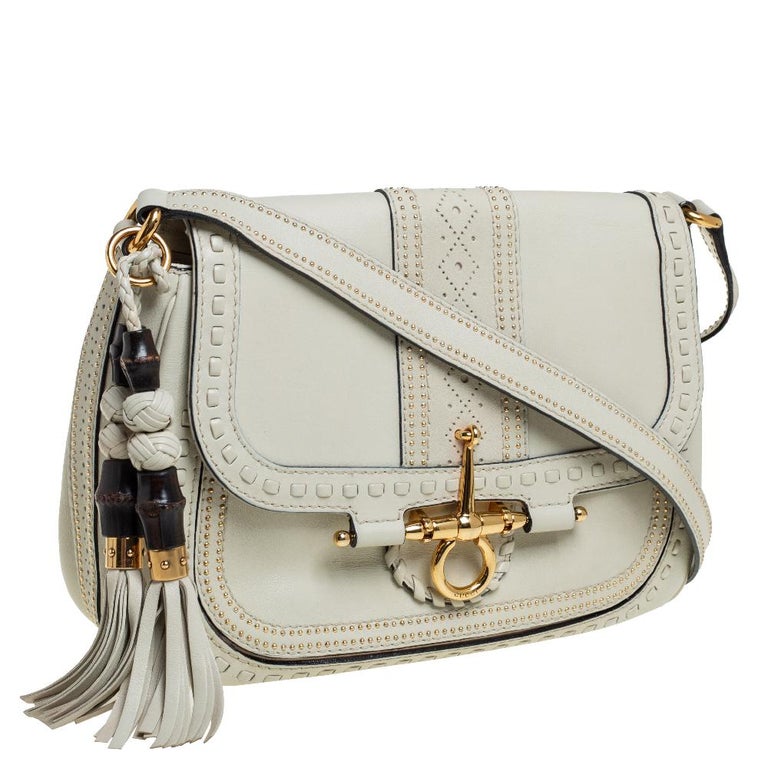 Gucci Cream Leather Snaffle Bit Shoulder Bag at 1stDibs