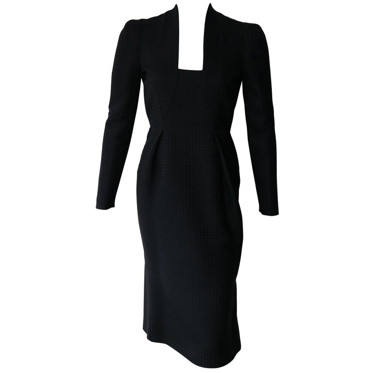 Gucci Cocktail Dress Houndstooth Print Size 40 For Sale at 1stDibs
