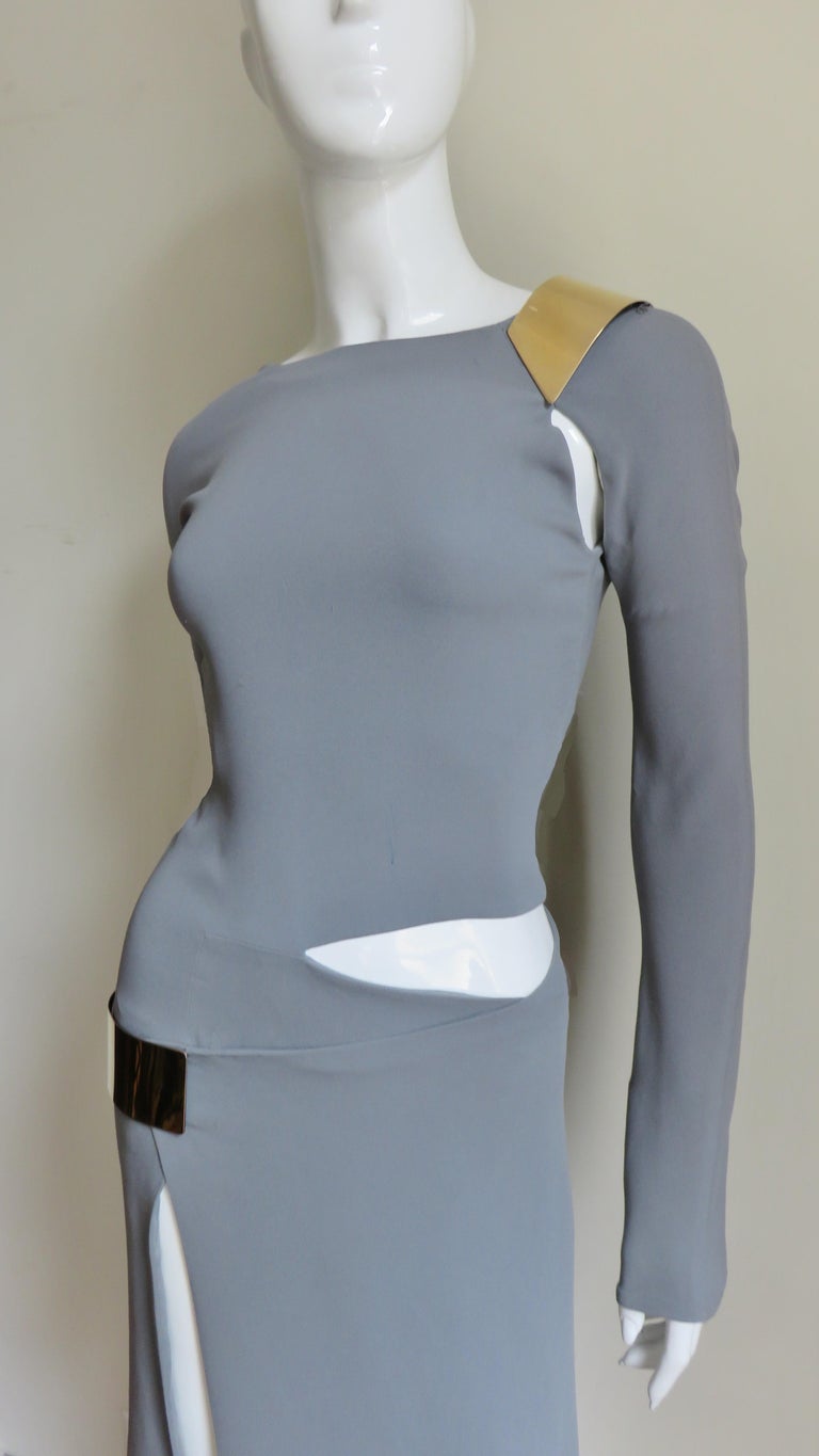 Gucci Silk Dress with Hardware and Cut outs For Sale at 1stDibs | gucci ...