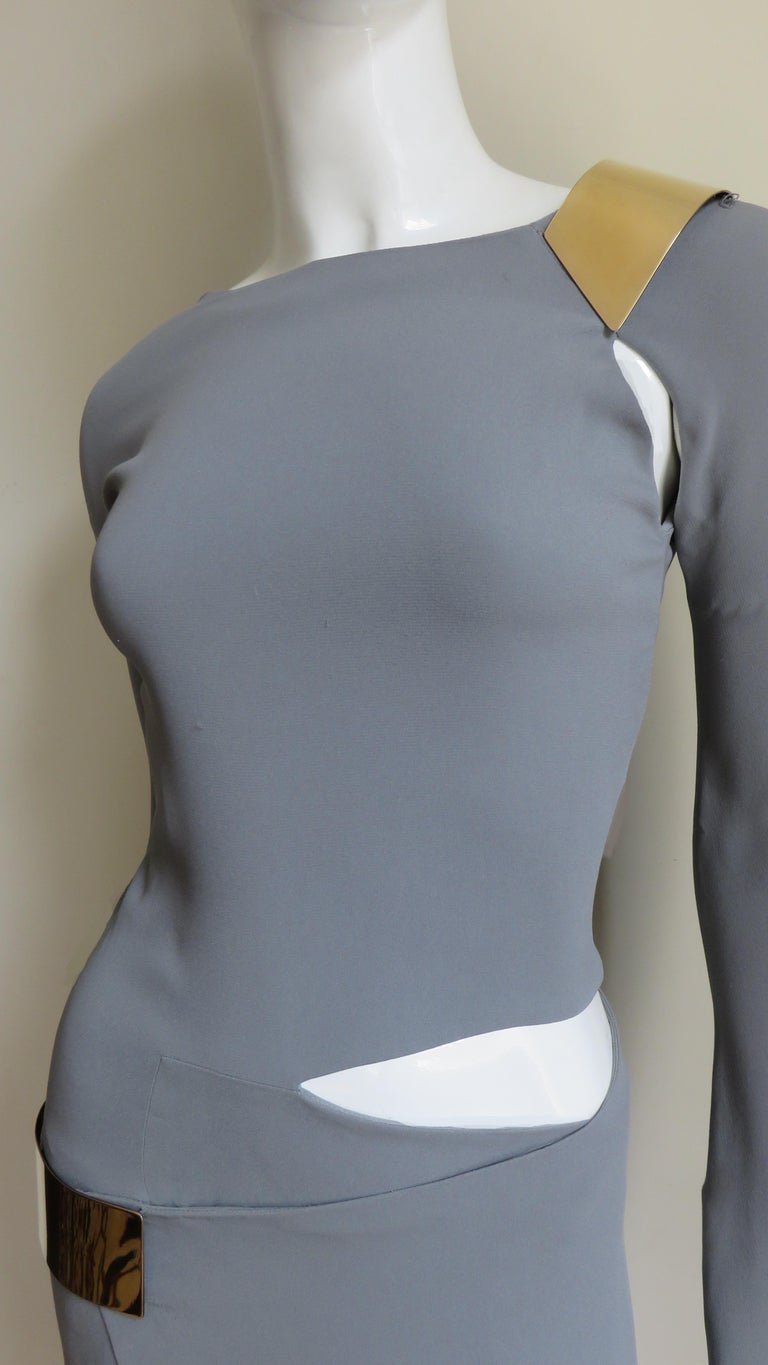 Gucci Silk Dress with Hardware and Cut outs For Sale at 1stDibs | gucci ...