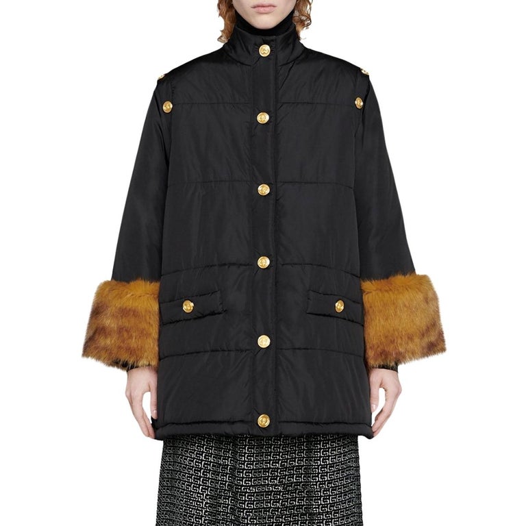 Gucci Detachable Sleeves Padded Jacket IT42 For Sale at 1stDibs