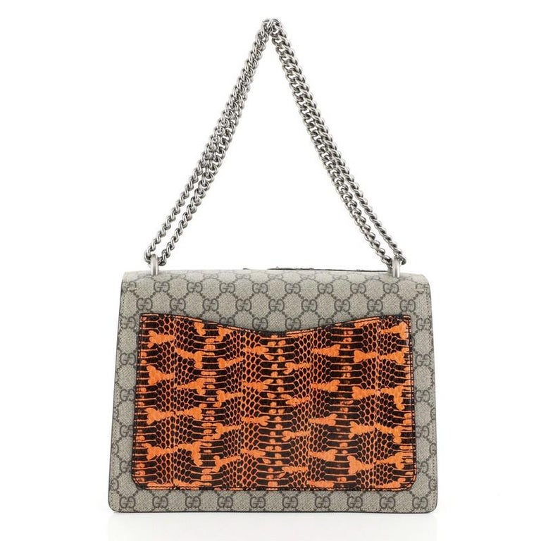 Gucci Dionysus Bag Embroidered GG Coated Canvas with Python Medium at ...