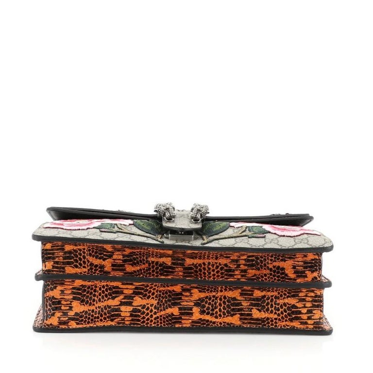 Gucci Dionysus Bag Embroidered GG Coated Canvas with Python Medium at ...