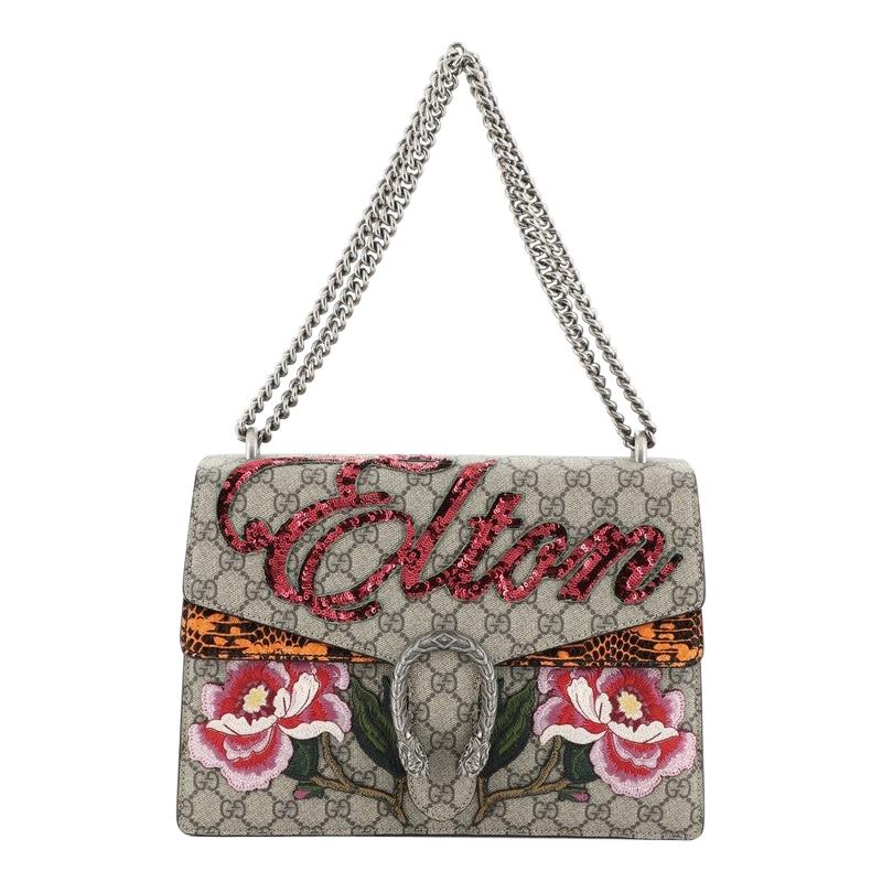Gucci Dionysus Bag Embroidered GG Coated Canvas with Python Medium at ...