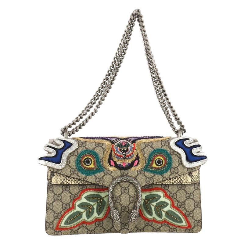 Gucci Dionysus Bag Embroidered GG Coated Canvas with Python Small at ...