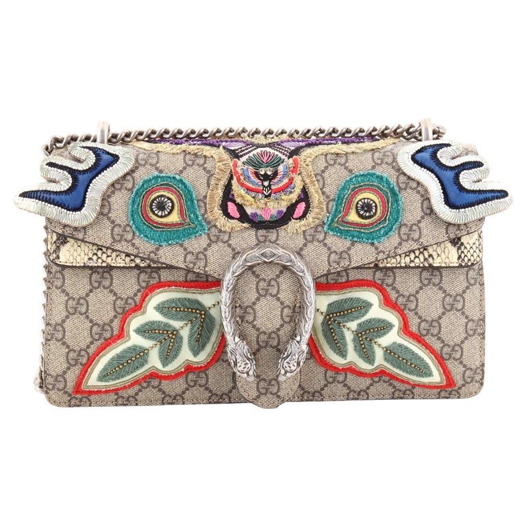 Gucci Dionysus Bag Embroidered GG Coated Canvas with Python Small at ...