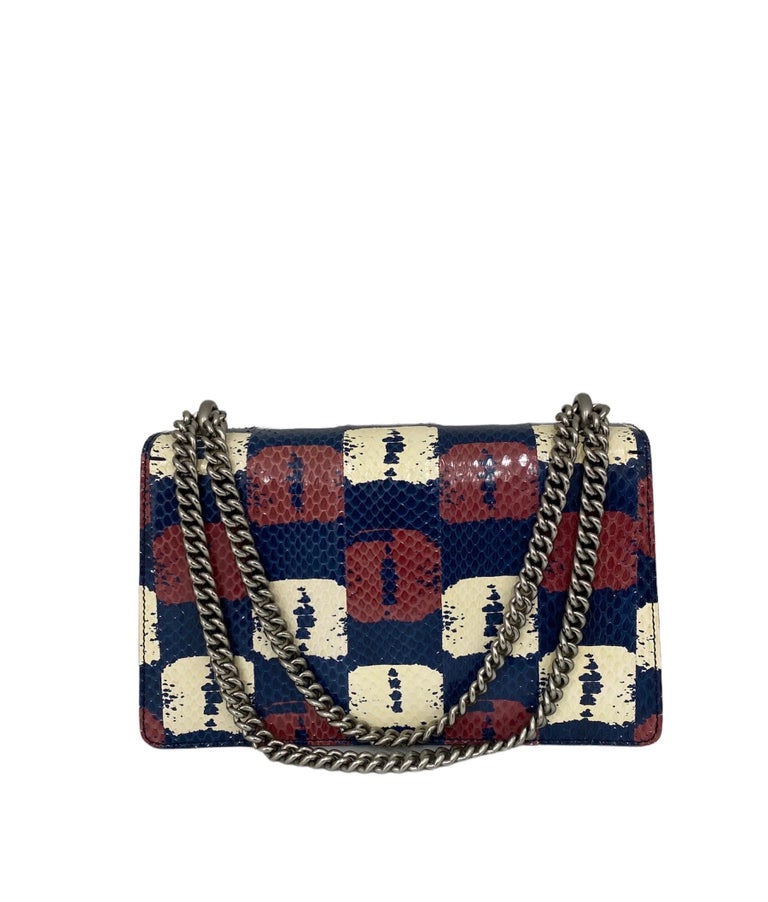 Gucci Dionysus Bag Blu And Red Leather Shoulder Bag For Sale at 1stDibs