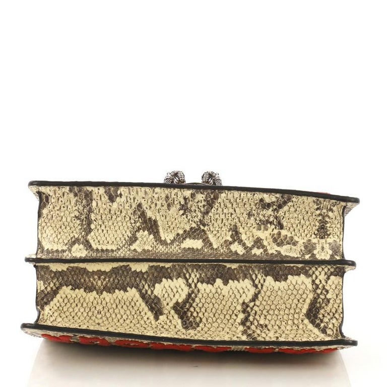 Gucci Dionysus Bamboo Top Handle Bag Embroidered Python Medium at 1stDibs