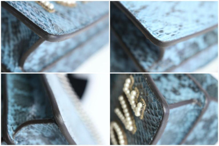 Gucci Dionysus Blind Flap 11gz0828 Blue Snakeskin Leather Cross Body ...