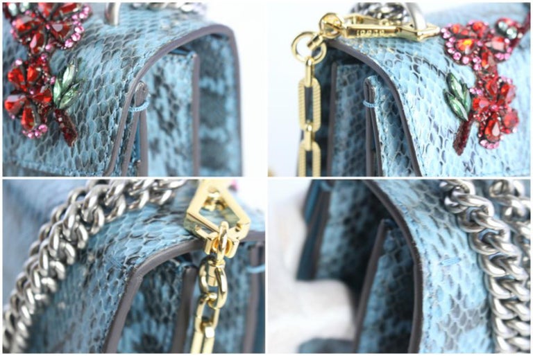 Gucci Dionysus Blind Flap 11gz0828 Blue Snakeskin Leather Cross Body ...