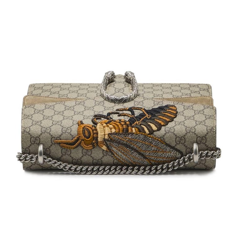 Gucci Dionysus Medium Embroidered Canvas and Suede Shoulder Bag at 1stDibs