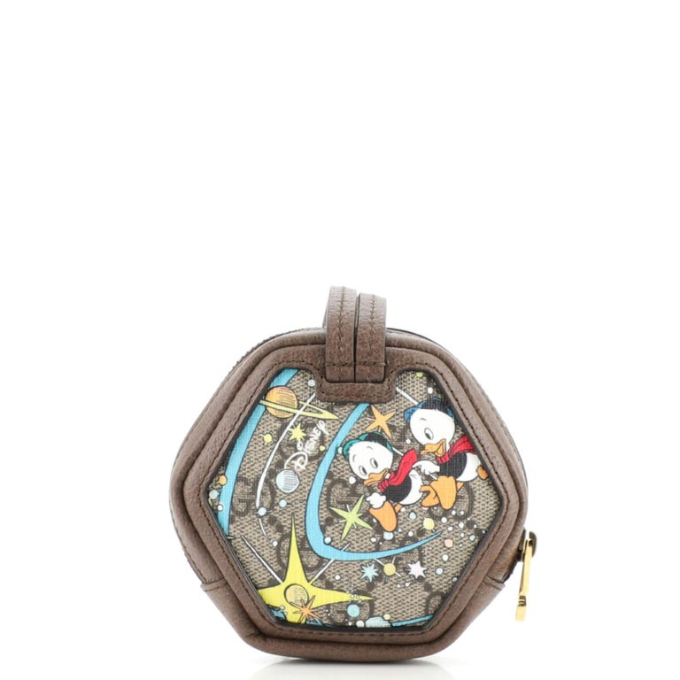 Gucci Disney Donald Duck Crossbody Coin Purse Printed GG Coated Canvas ...