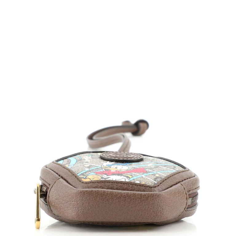 Gucci Disney Donald Duck Crossbody Coin Purse Printed GG Coated Canvas ...