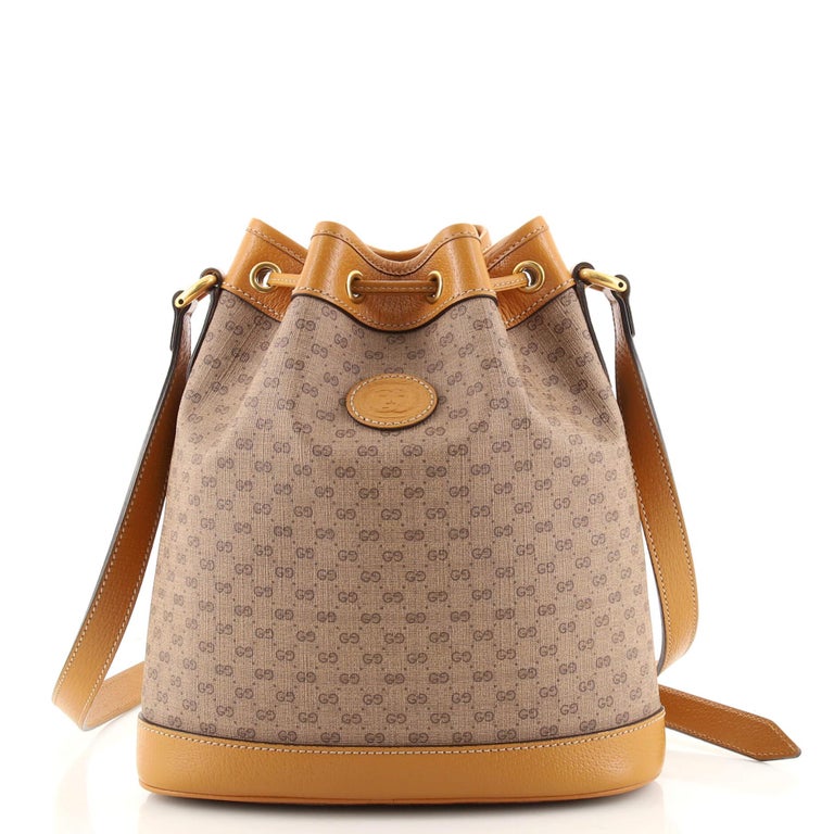 Gucci Disney Mickey Mouse Bucket Bag Printed Mini GG Coated Canvas For ...