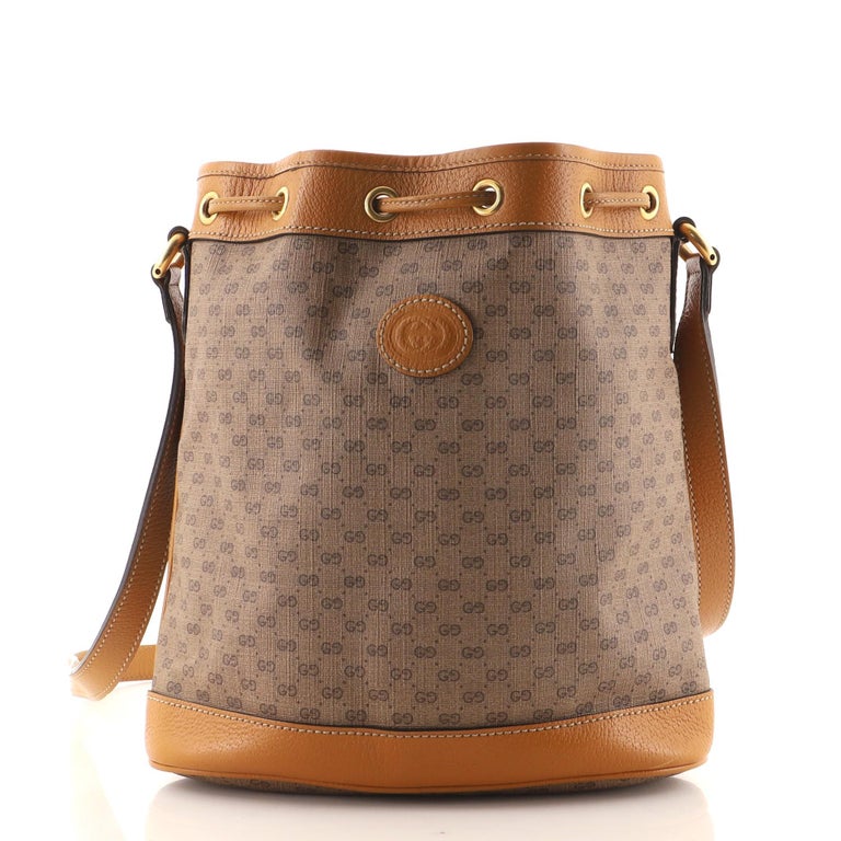 Gucci Disney Mickey Mouse Bucket Bag Printed Mini GG Coated Canvas For ...
