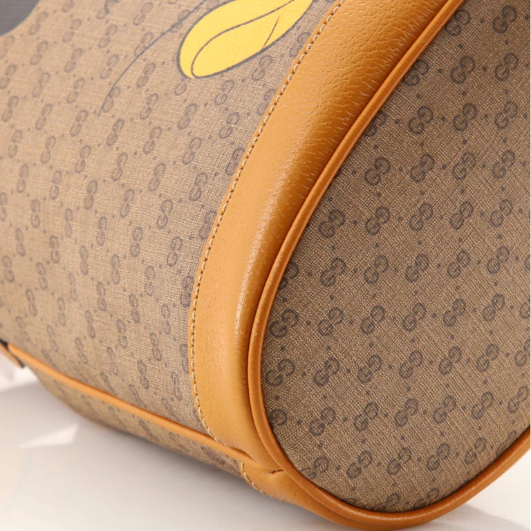 Gucci Disney Mickey Mouse Bucket Bag Printed Mini GG Coated Canvas For ...