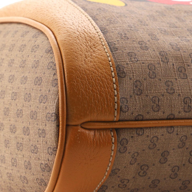 Gucci Disney Mickey Mouse Bucket Bag Printed Mini GG Coated Canvas For ...