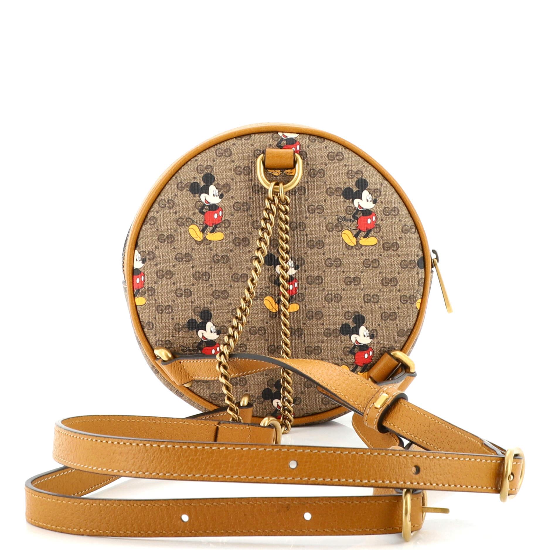 Gucci Disney Mickey Mouse Round Backpack Printed Mini GG Coated Canvas ...